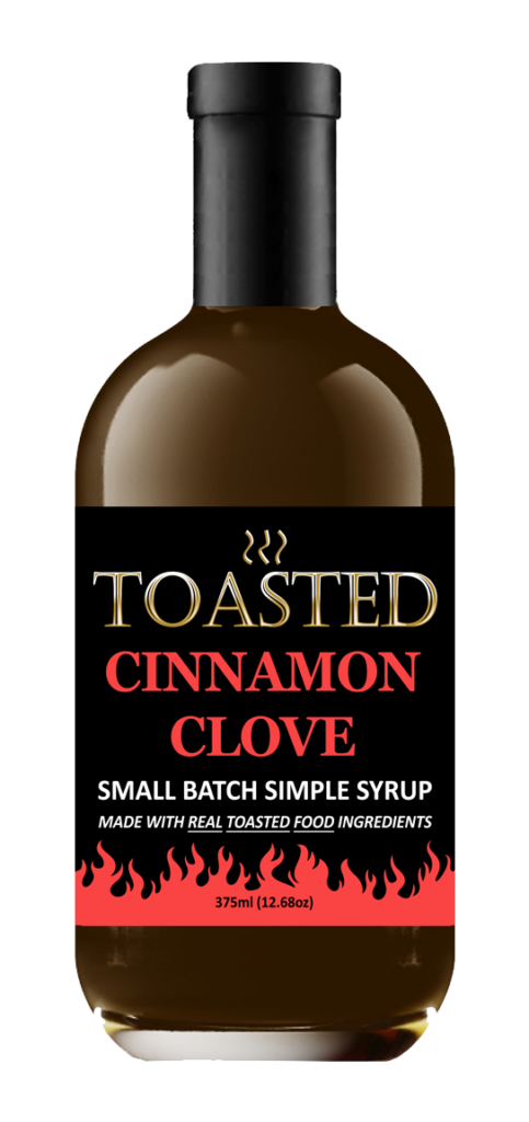 TOASTED Cinnamon Clove Simple Syrup 375ml - Small Batch - Toasted Simple
